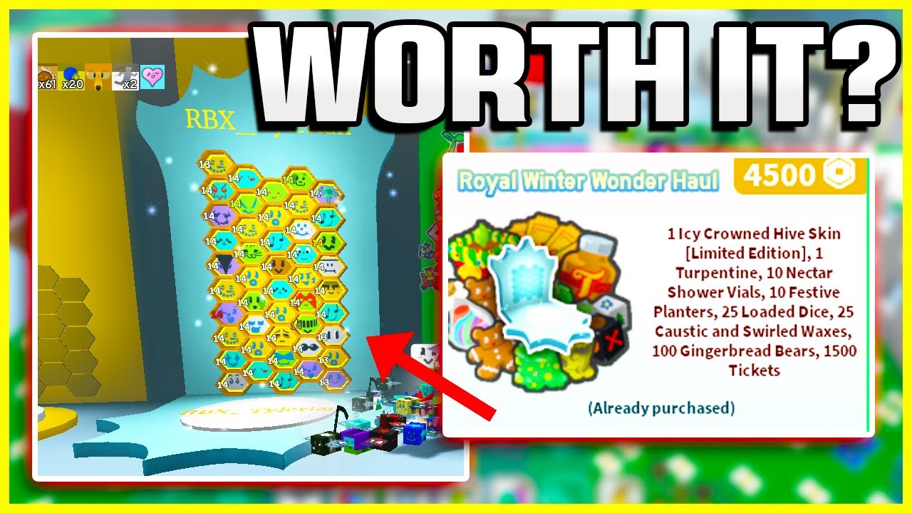Icy Crowned Hive Skin | Royal Winter Wonder Haul Pack Worth It? | Bee ...