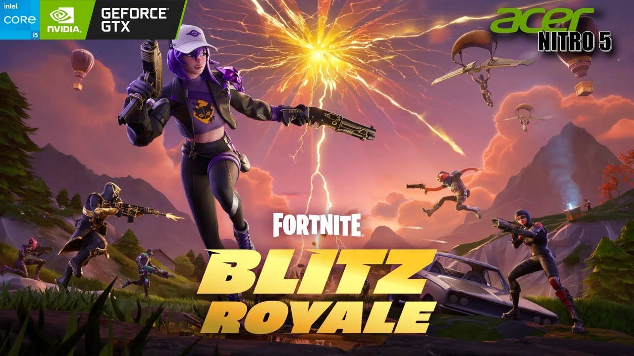 Fortnite Blitz Royale Acer Nitro 5 GTX1650 i5 9300H 16GB RAM - YouTube