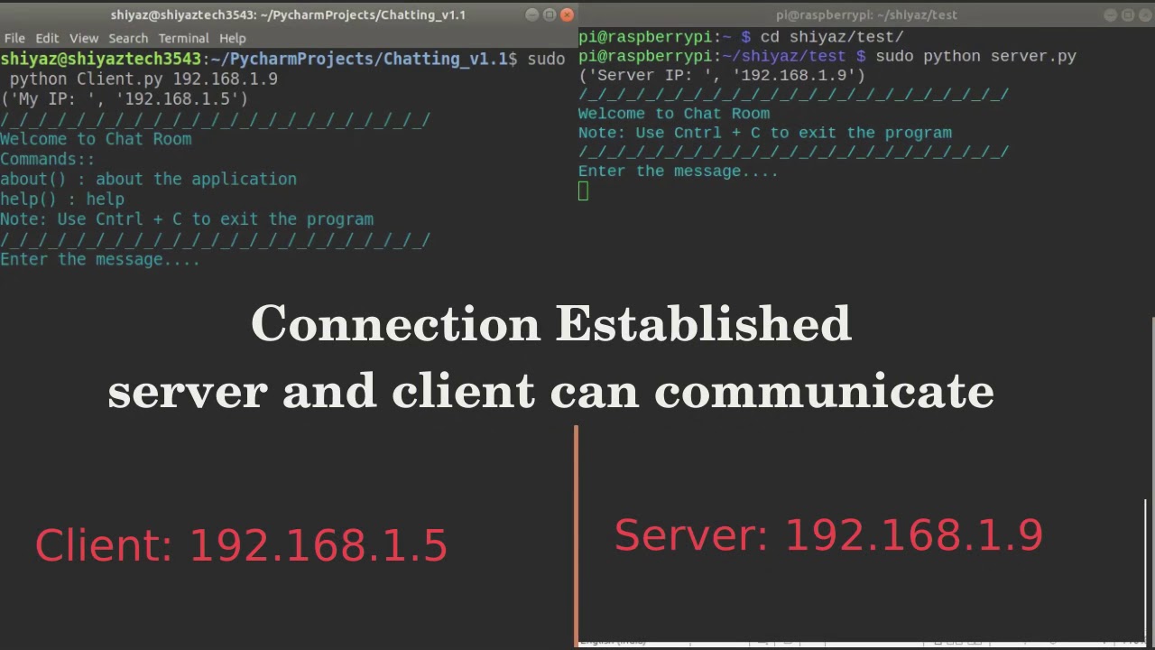 Chatting Application Using Sockets In Python With Raspberry Pi Youtube