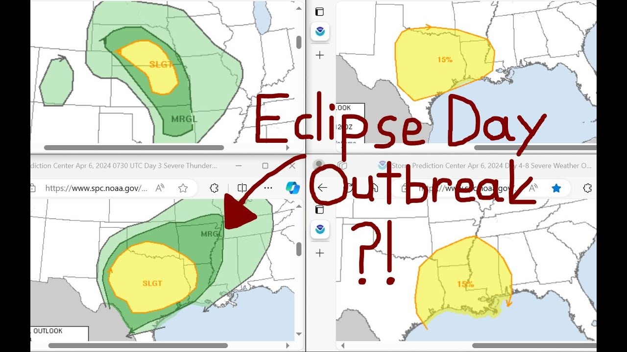DAYS of Severe Weather Expected! Eclipse Day Outbreak in Texas? - YouTube