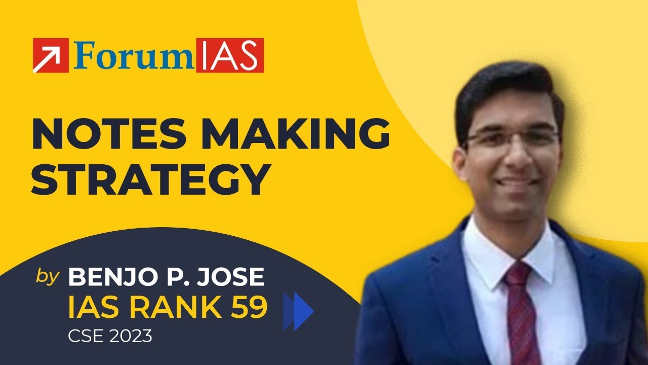 IAS Topper Benjo P Jose | UPSC CSE Topper 2023 | Notes Making Strategy ...