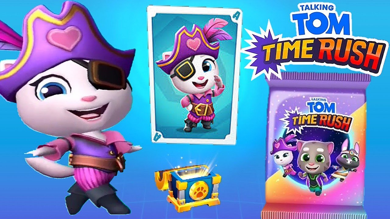 Talking Tom Gold Run 2 Pirate Angela unlocked vs Roy Raccoon Gameplay ...