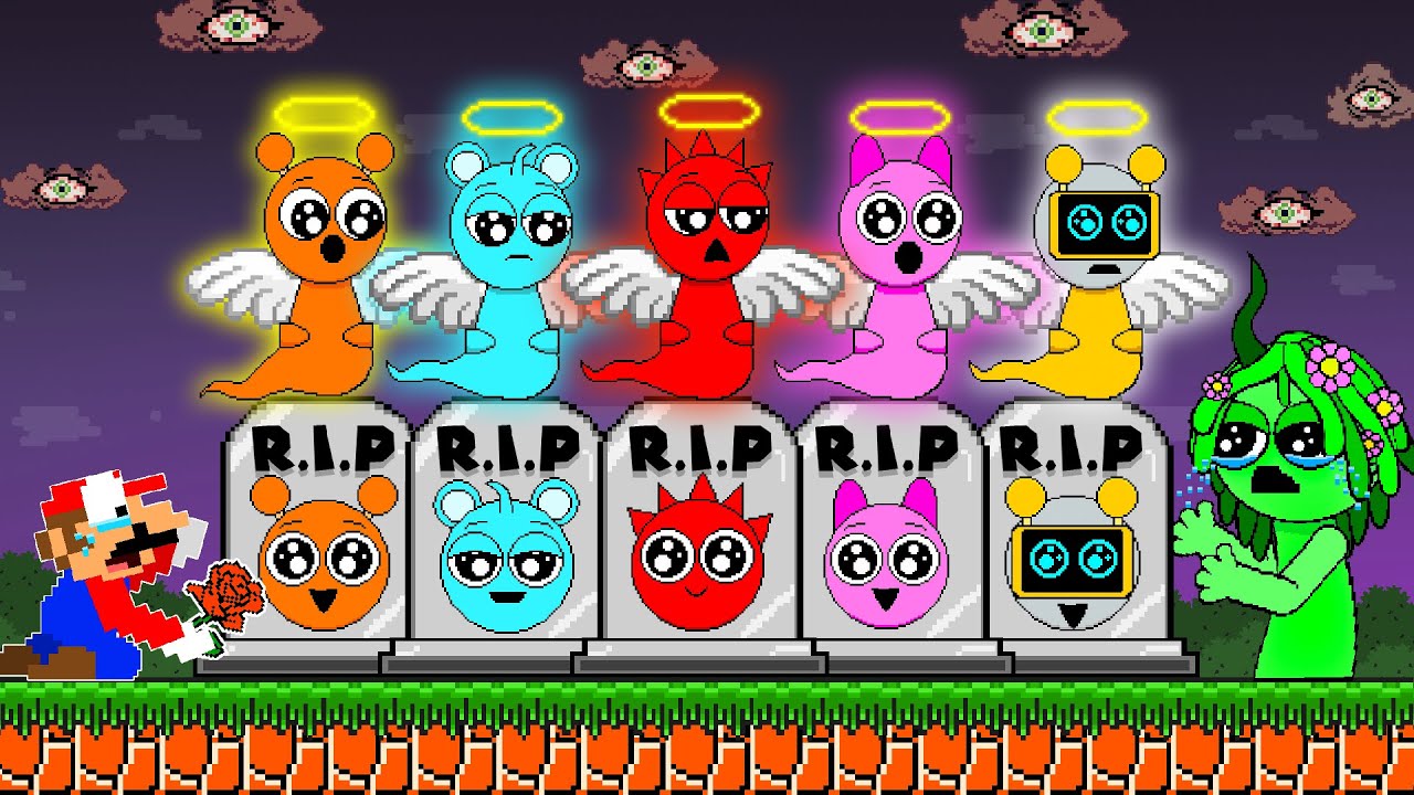 Mario and Vineria Green r.i.p GHOST Sprunki... Sad Story | Game ...
