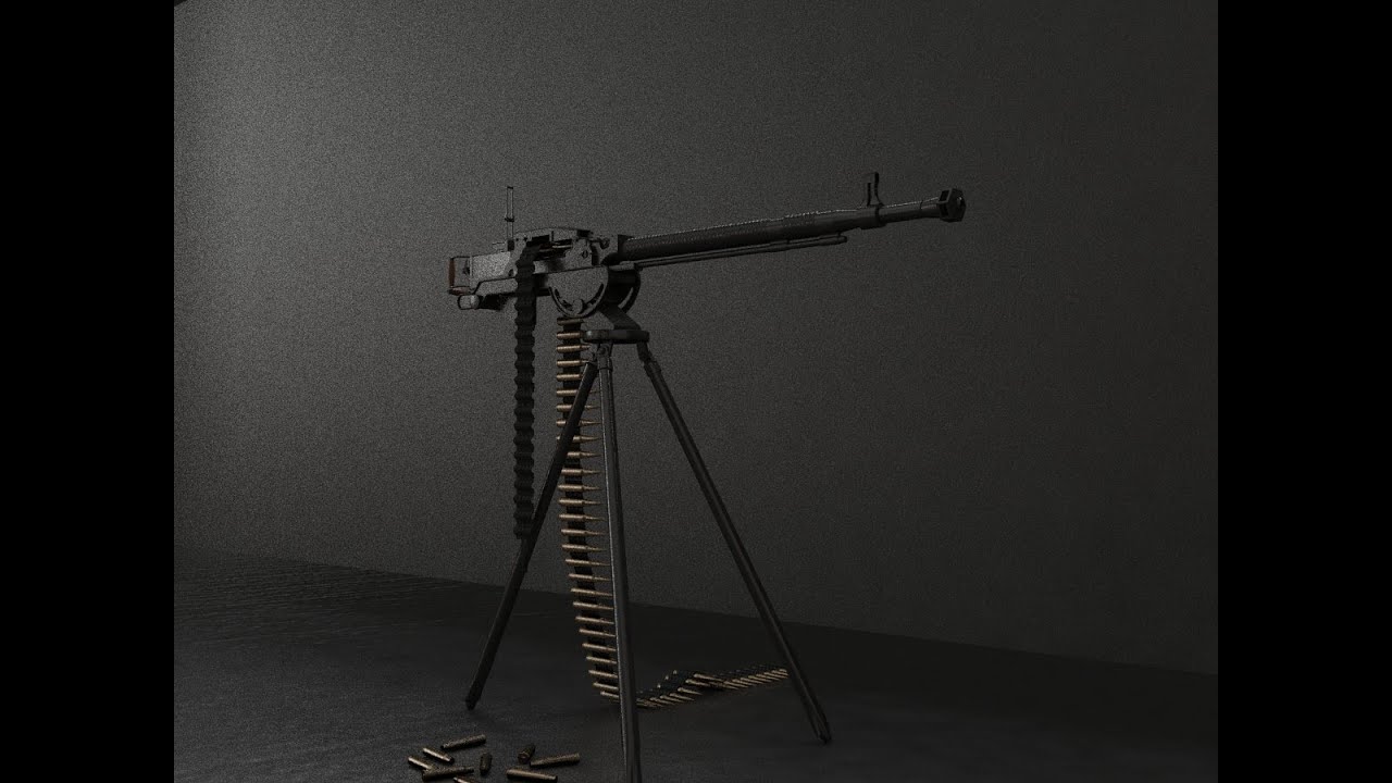 3D Model 127 mm DShK machine gun by medosup - YouTube