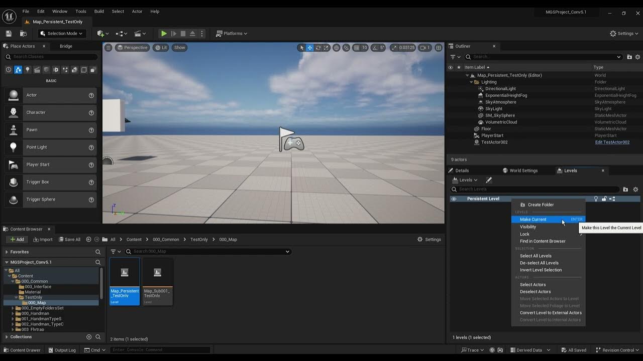 Unreal Engine Levels 002 How to make persistent level - YouTube