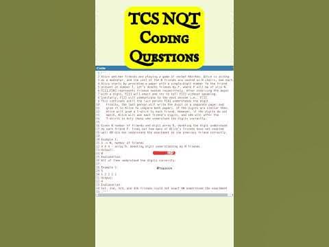 Advance Coding 😲 | Tcs NQT 2024 Preparation || Previous year coding ...