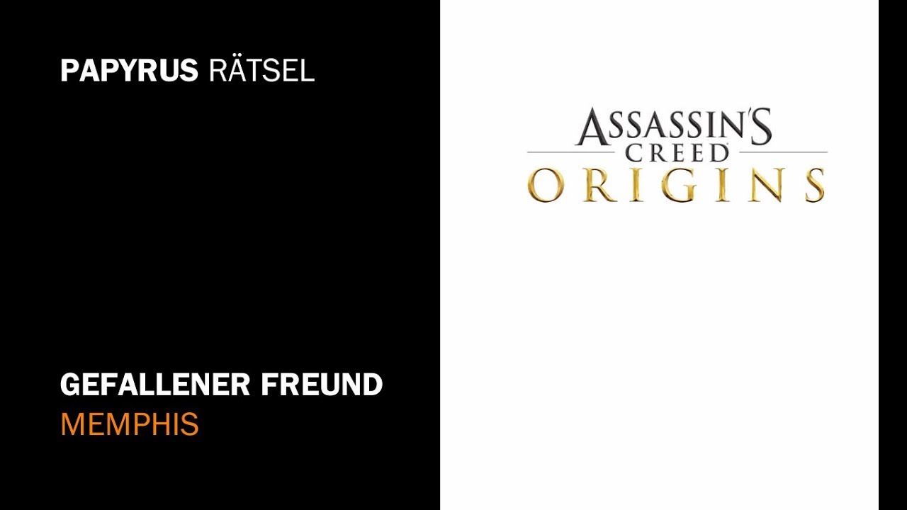 Assassins Creed Origins: Papyrus Rätsel - Gefallener Freund - YouTube