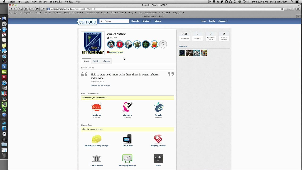 How to ... Edmodo: Badges and profile - YouTube