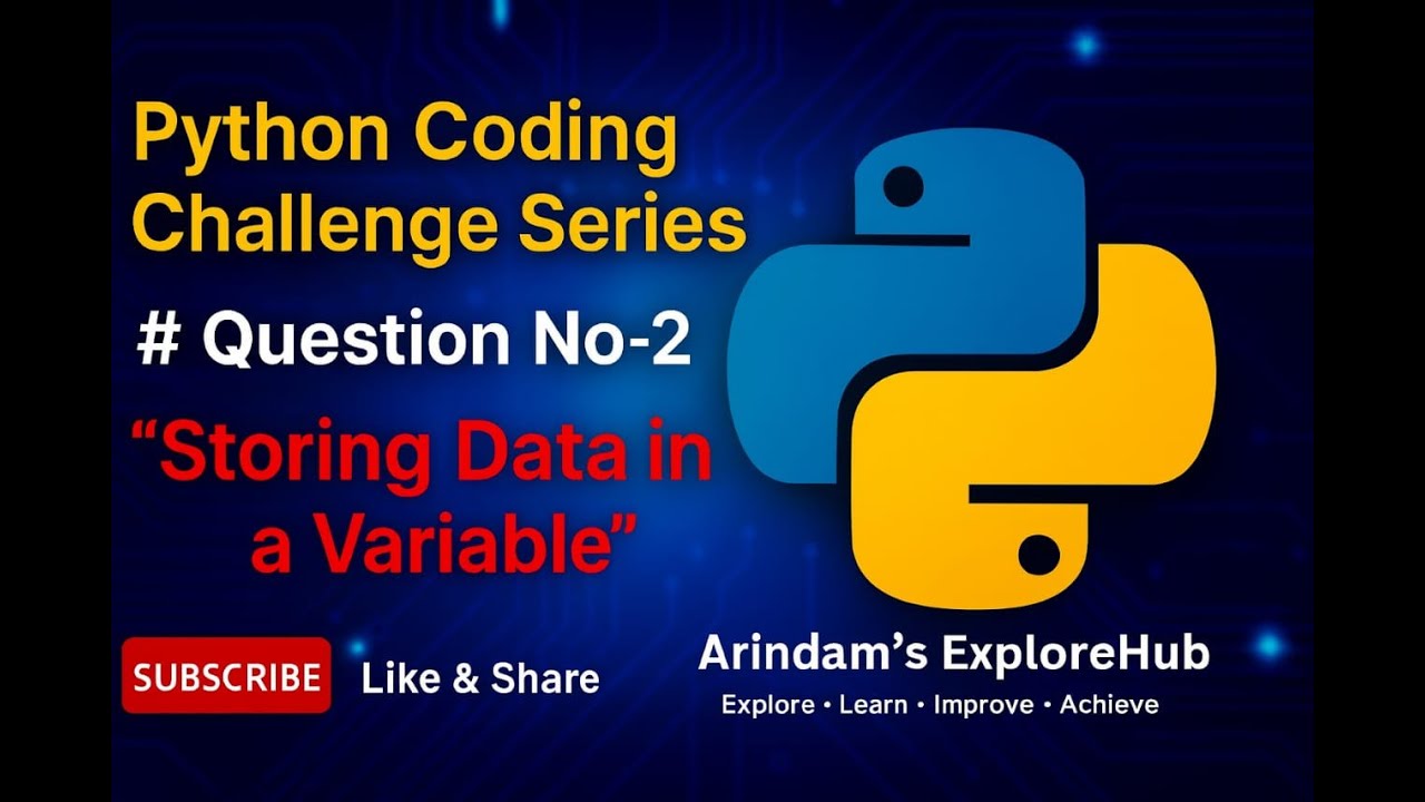 🔥How to Store Data in Python Variables - YouTube