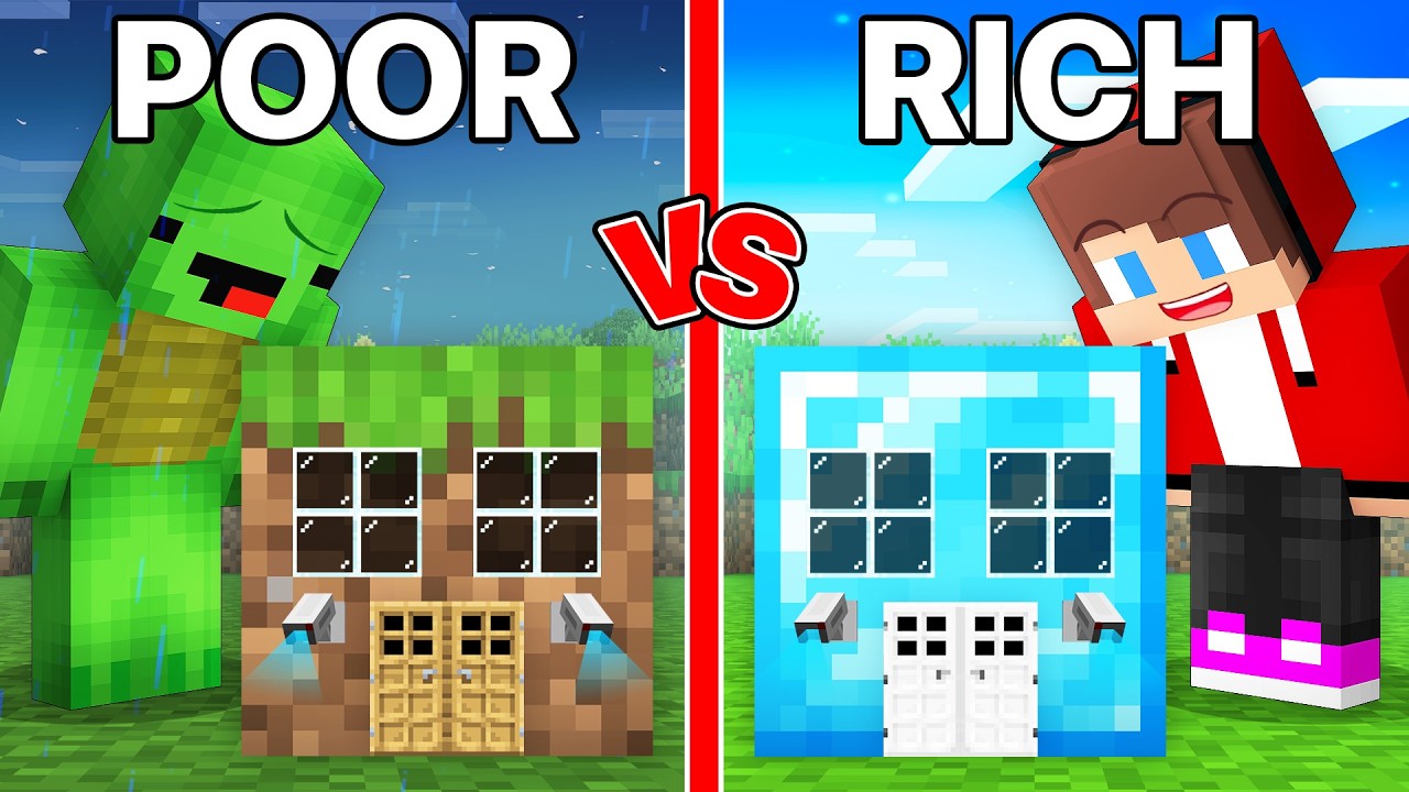 JJ's RICH Base vs Mikey's POOR Base TINY Battle in Minecraft - Maizen ...