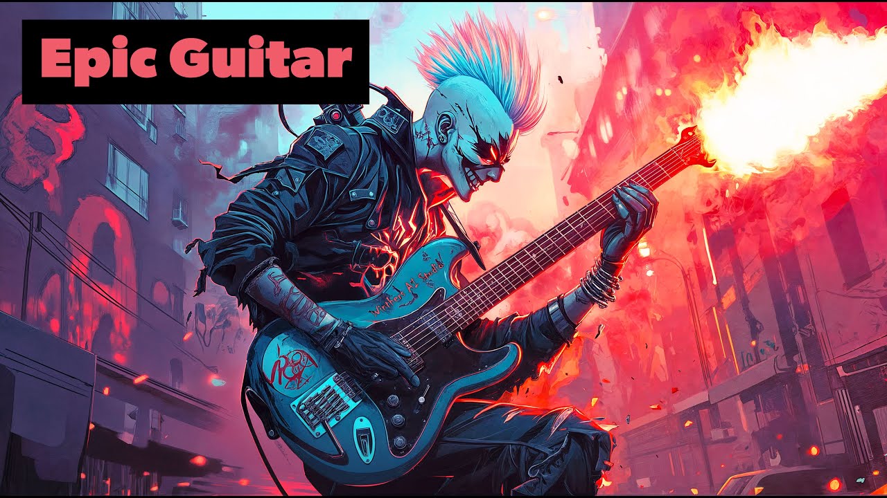 Epic Rock Guitar Riffs | Cinematic Cyberpunk Soundtrack Adventure - YouTube