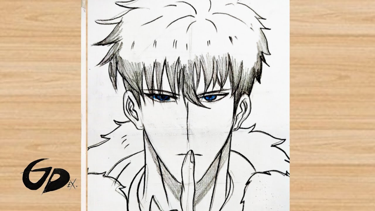 how to draw anime top 1 Solo leveling || Step-by-step drawing for ...