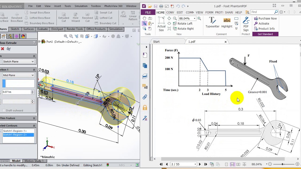 SOLIDWORKS AND ANSYS tutorial SPAN PART EXAM - YouTube