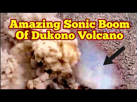Amazing Sonic Boom Of Dukono Volcano Eruption, Indo-Pacific Ring Of ...