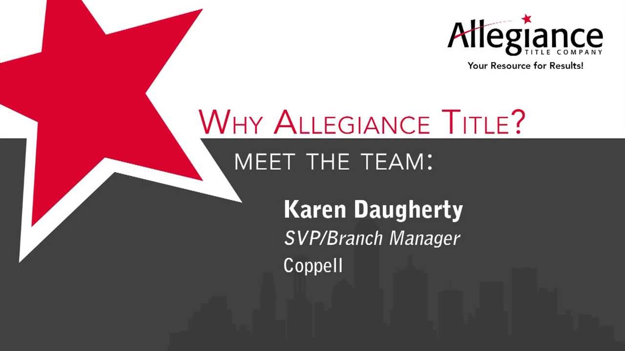 Why Allegiance Title with Karen Daugherty of Coppell - YouTube