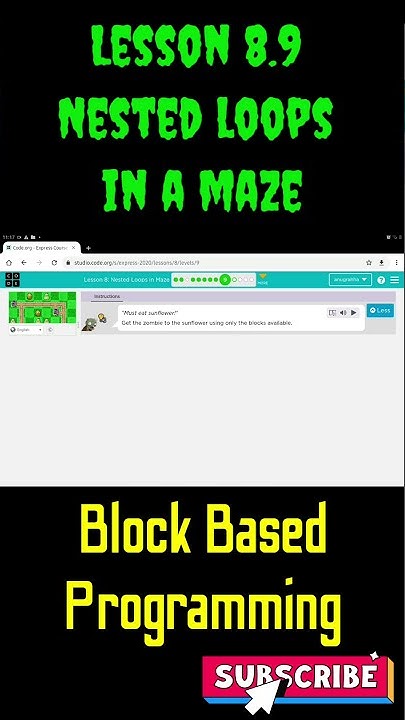 Lesson 8.9 Nested loops in a maze - YouTube