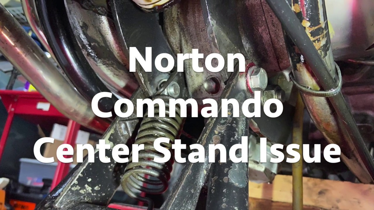 Norton Commando Center Stand Issue - YouTube