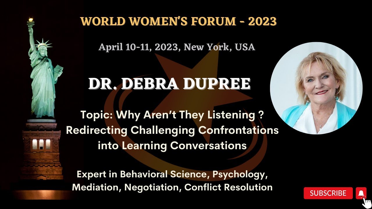 Dr. Debra Dupree - World Women Forum 2023, New York - YouTube