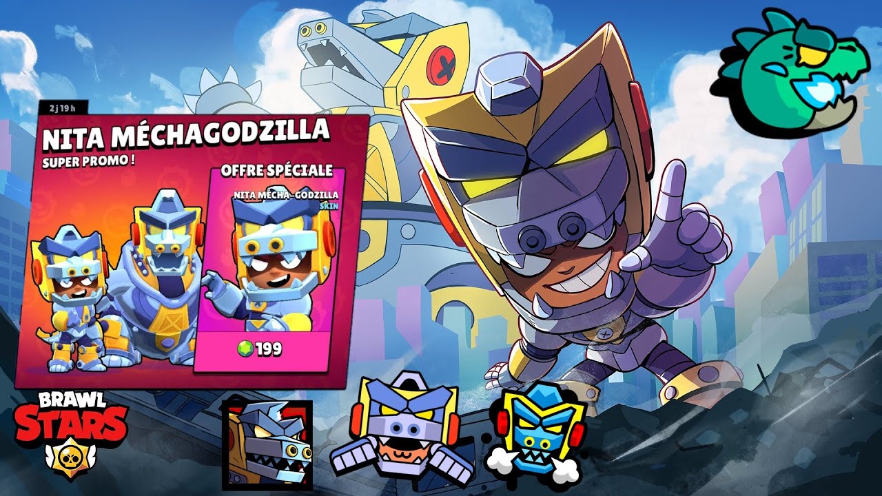 Brawl Stars j'achète Nita Méchagodzilla - YouTube