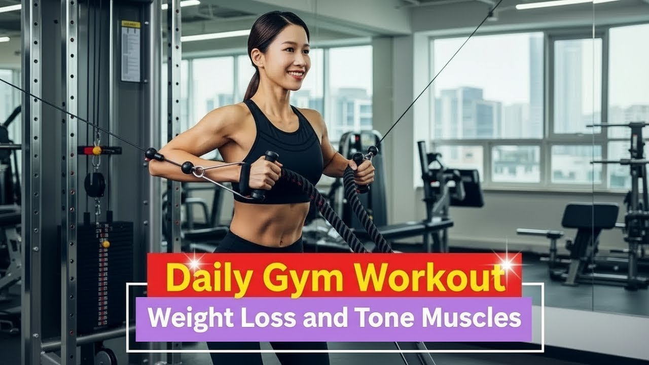 Daily Gym Workout For Beginners: (Weight Loss & Tone Muscles) - YouTube