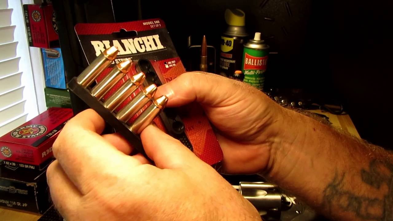 BIANCHI SPEED STRIPS 38 SPL 357 MAGNUM SPEED LOADER - YouTube