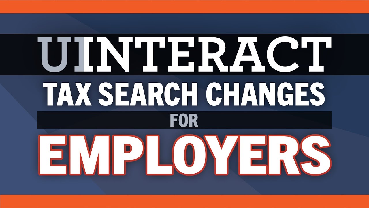 UInteract Tax Search and Navigation Changes for Employers - YouTube