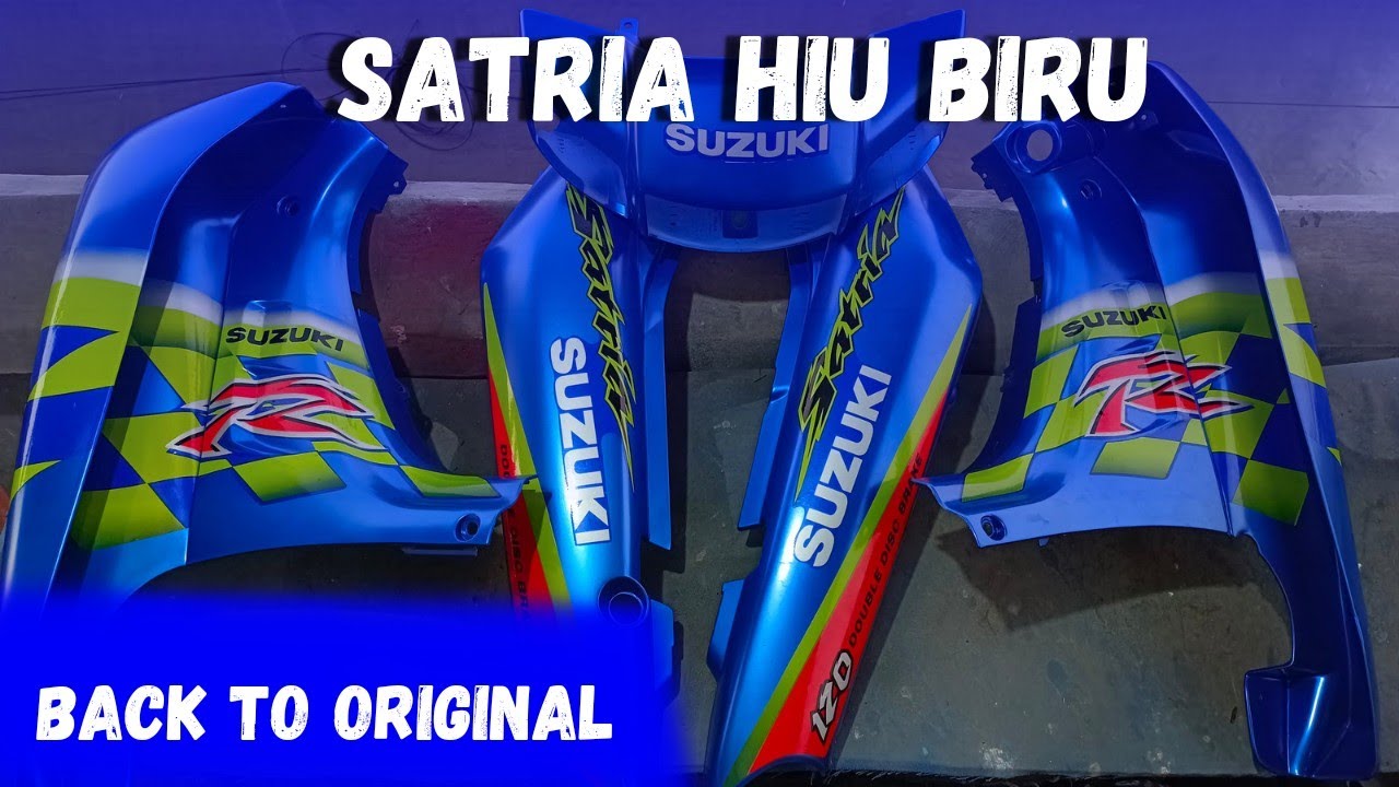 Repaint Satria Hiu 2 Stroke Warna Original - YouTube