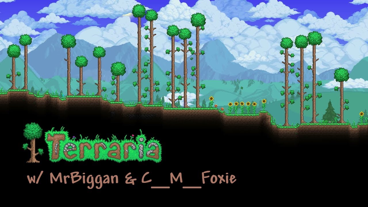 Terraria w/ MrBiggan & C M Foxie #2 Glass Walls - YouTube