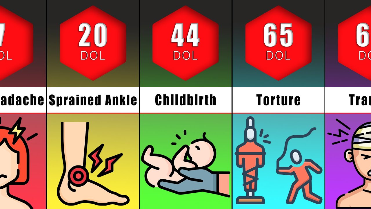 Comparison: Ranking Human Pain from 1 to 70 DOL ⚡ - YouTube