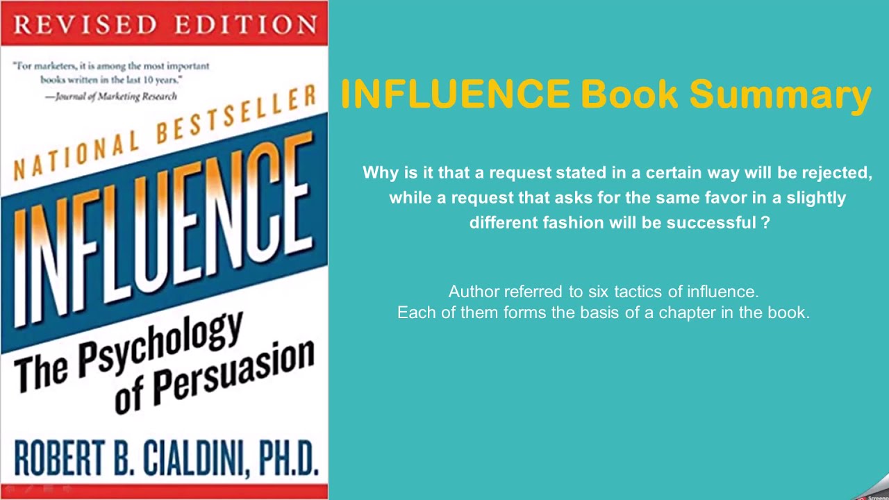 INFLUENCE by Robert Cialdini | Book Summary | INFLUENCE by Robert ...