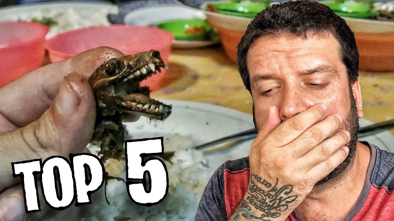 TOP 5 COMIDAS BIZARRAS que PROVEI pelo MUNDO - YouTube