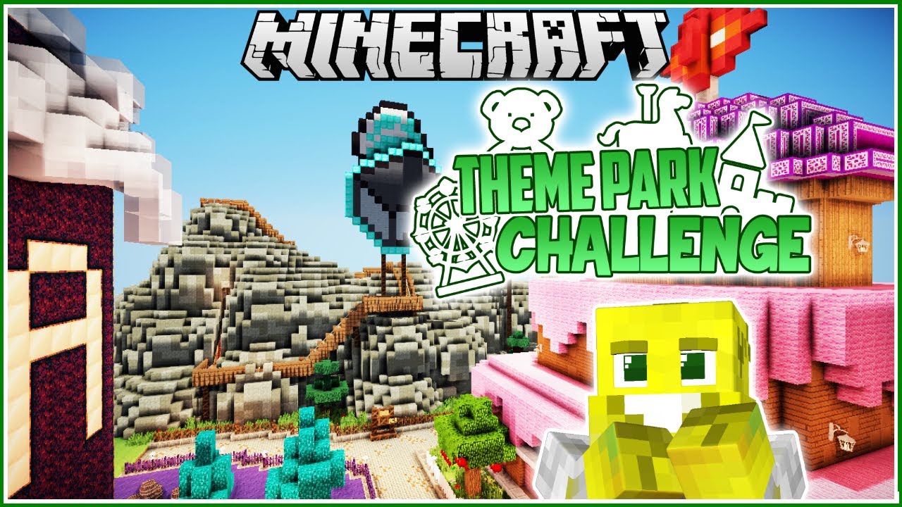 YOUTUBER LAND! | Minecraft Theme Park Challenge | Ep.5 - YouTube