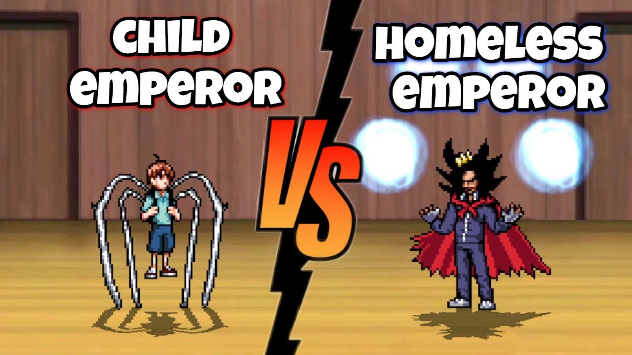Homeless Emperor Vs Child Emperor one punch man fights / mugen - YouTube