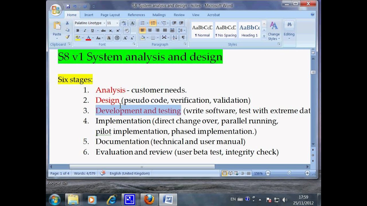 S8 V1 6 Steps Of System Analysis Design YouTube S8 V1 6 Steps Of System Analysis Design YouTube