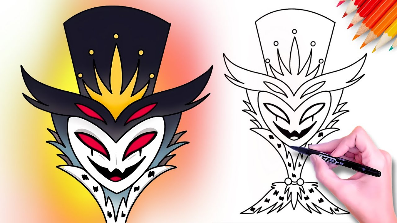 🖤💖💛 Comment dessiner les Stolas de Helluva Boss - YouTube