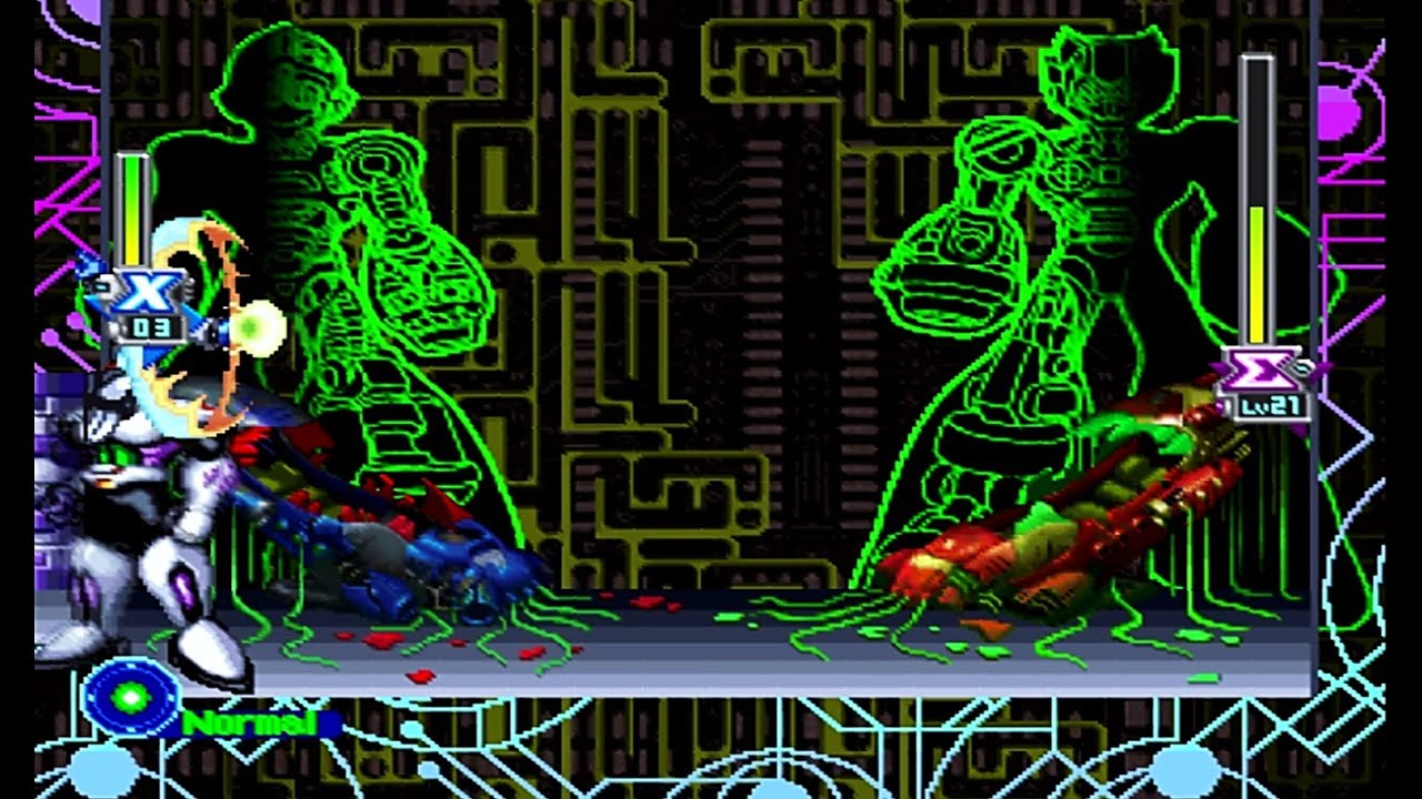 Megaman X5: Gaea Armor Vs Sigma - YouTube