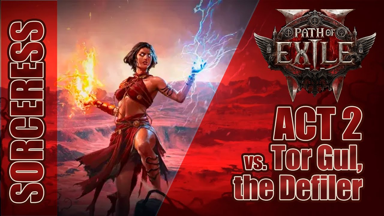 Path of Exile 2: Sorceress vs. Tor Gul, the Defiler -- Act 2 - Boss ...