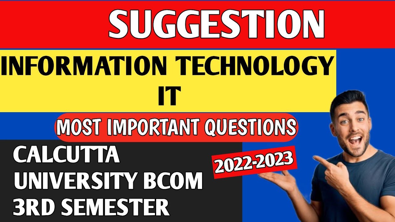 #1 IT SUGGESTIONS | INFORMATION TECHNOLOGY MOST IMPORTANT QUESTION ...