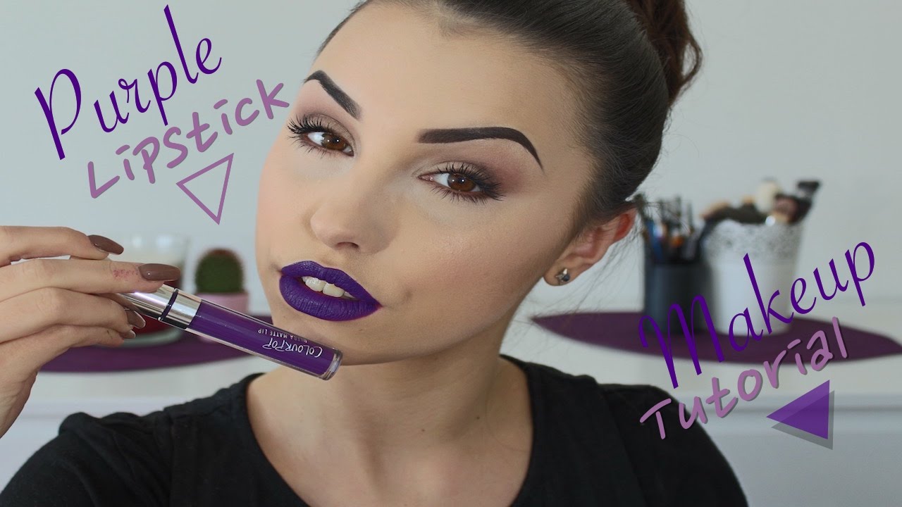 Purple Lipstick - TUTO MAKEUP - YouTube