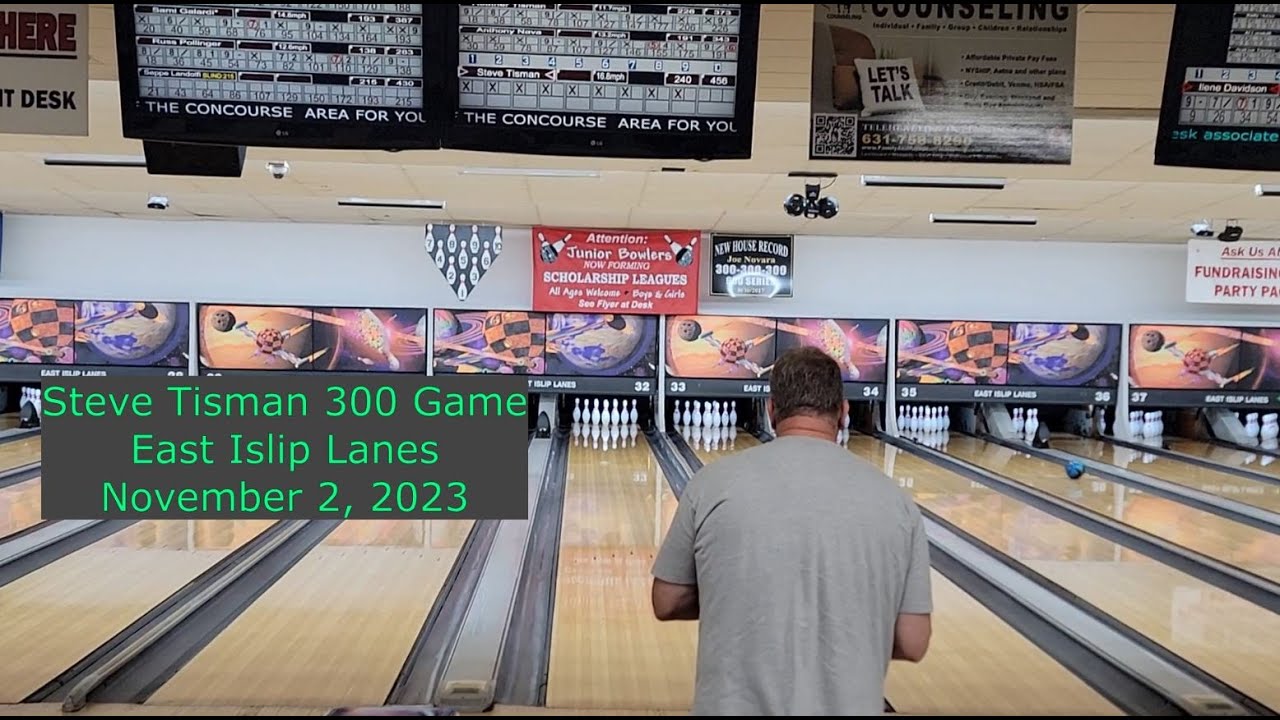 Steve Tisman 300 Game - Entire 10th Frame 11/2/23 - East Islip Lanes ...