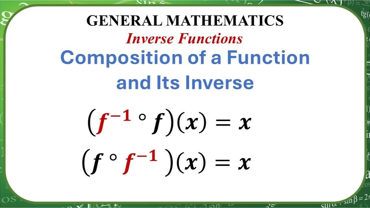 Gen Math: Composition of a Function and Its Inverse #genmath # ...