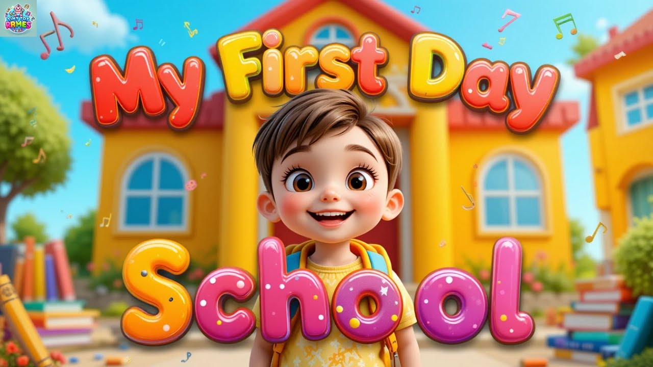 🎒 My First Day at School | Fun Kids Rhyme for Little Learners 🎶🖍️ - YouTube