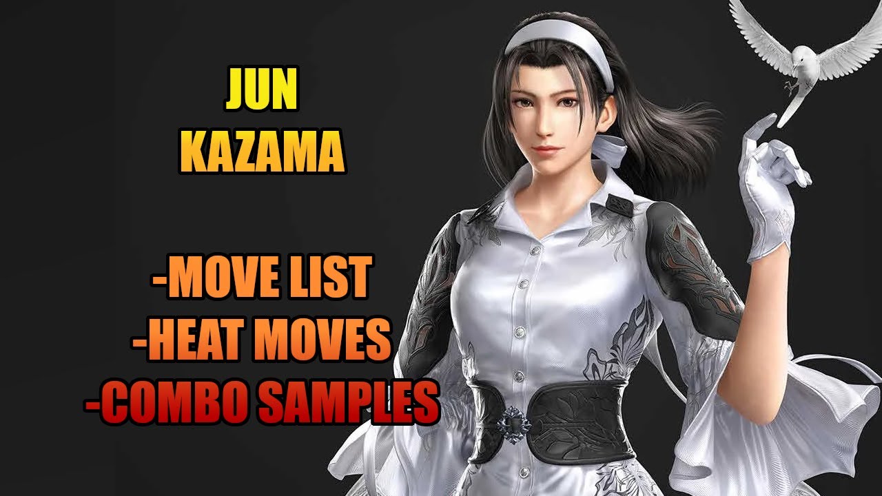 Tekken 8 JUN KAZAMA Move list, heat moves, combo samples - YouTube