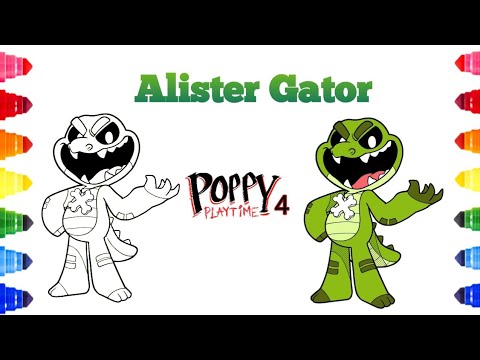 How to Draw Alister Gator From Poppy Playtime | Painting and Coloring ...