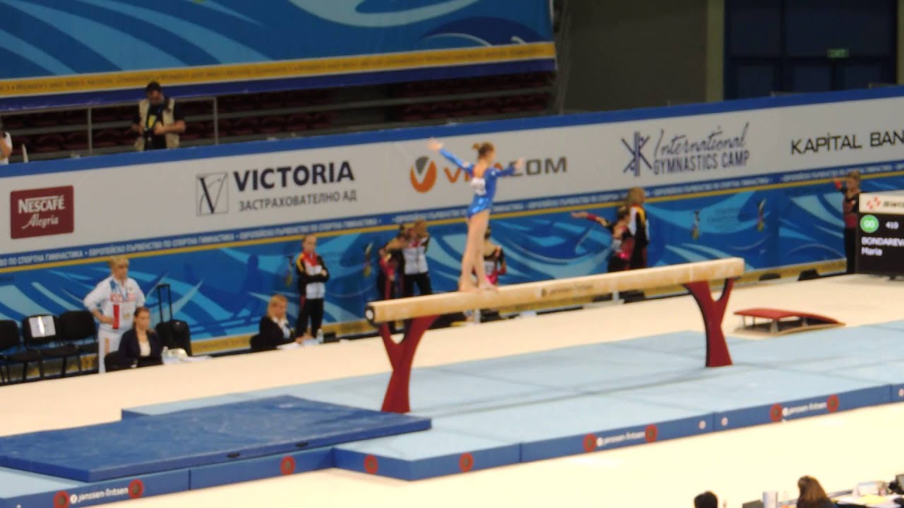 JEM Sofia 2014 Qualifikation Junioren Team Maria Bondareva RUS Balken ...