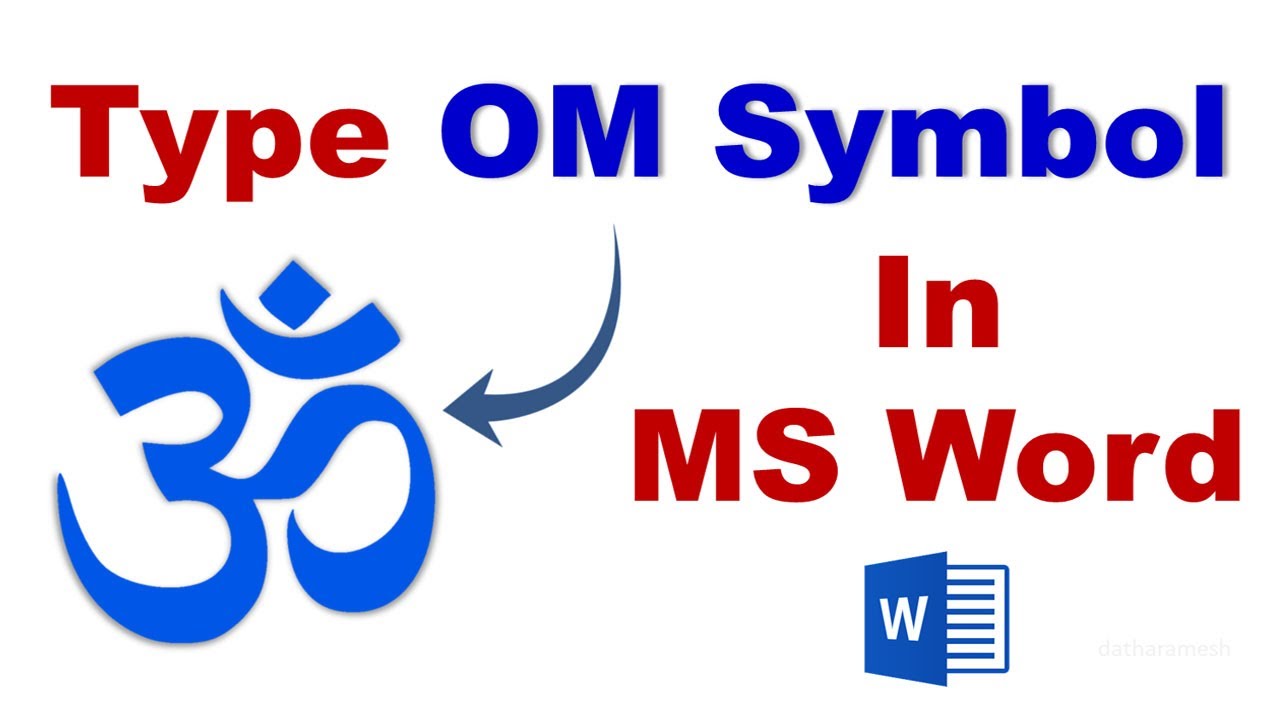 How To Type OM Symbol In MS Word YouTube how-to-type-om-symbol-in-ms-word-youtube