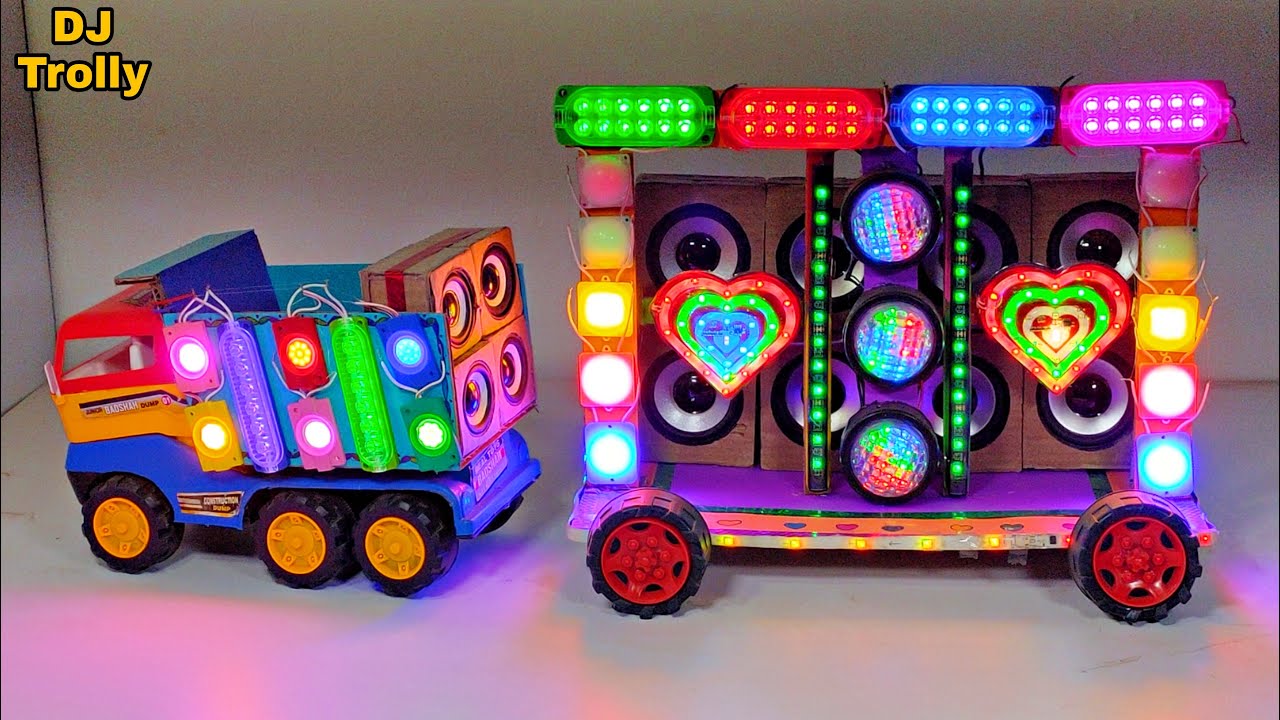 Power Amplifier DJ New Trolly Full Light | Home DJ Trolly with Box Bass ...