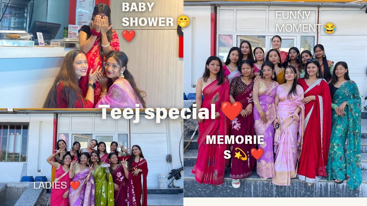 Baby shower and Teej function with friends ️💐 - YouTube