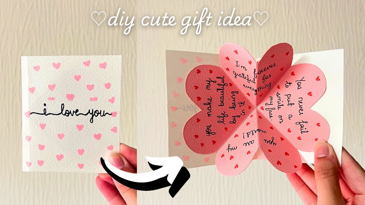 Cute Card Idea For Boyfriend/Girlfriend/Bestfriend | Easy Gift Ideas ...