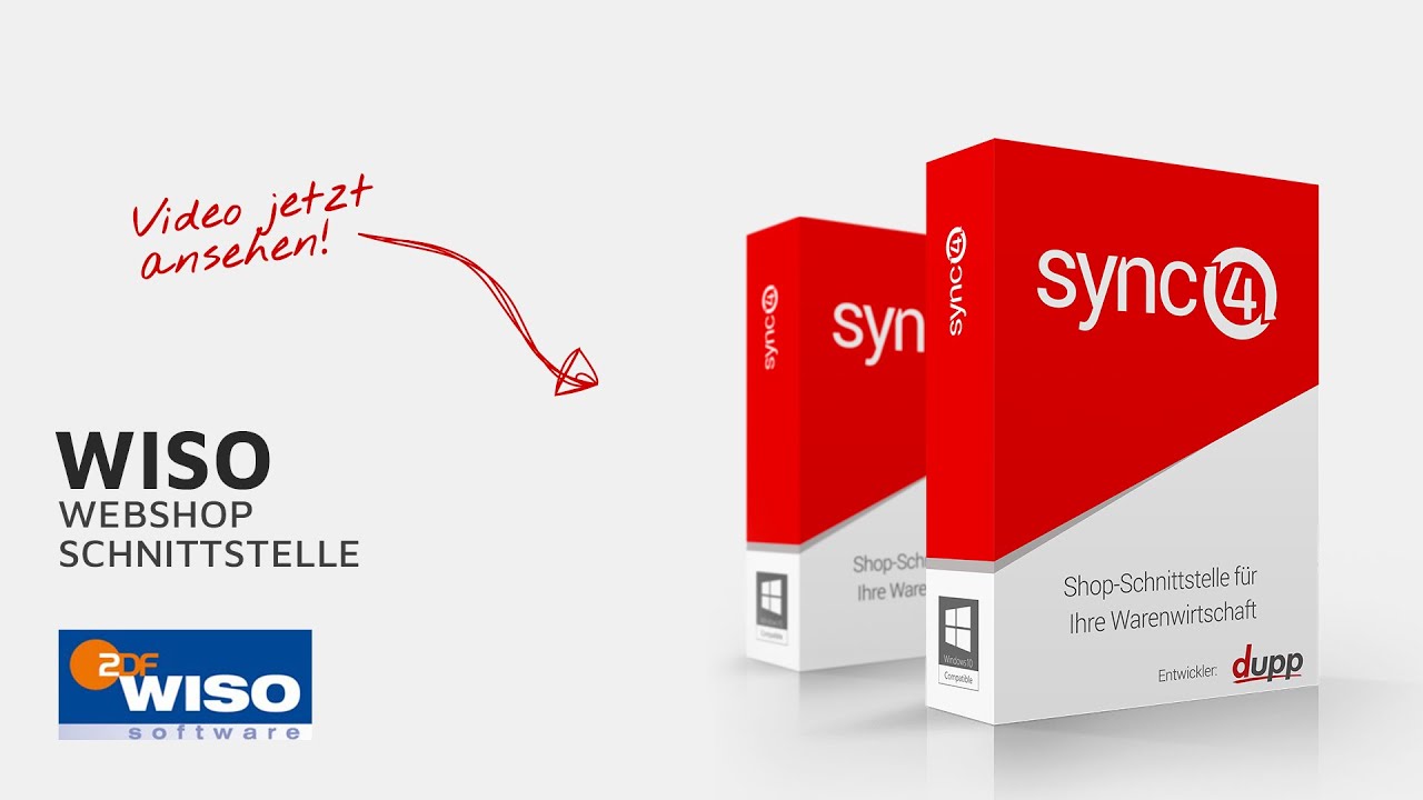 WISO Shop Schnittstelle für ZDF Wiso Unternehmer Suite von sync4 - YouTube